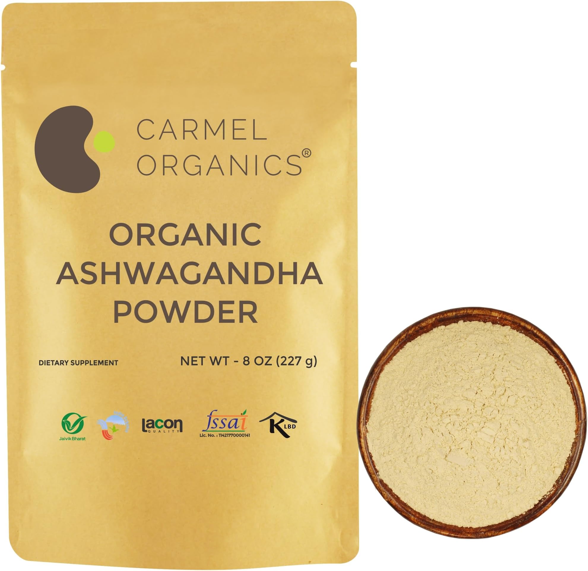 Amazon.com: CARMEL ORGANICS Organic Ashwagandha Root Powder (8 Oz or ...