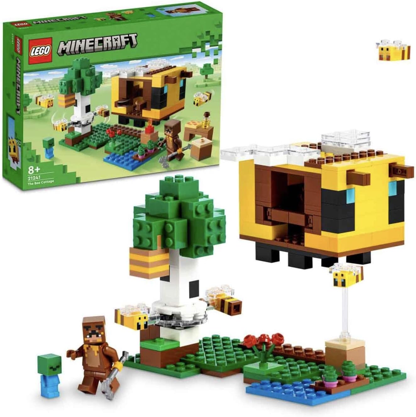 Amazon.com: LEGO 21241 Minecraft Bee Hut, Construction Toy, Farm with ...