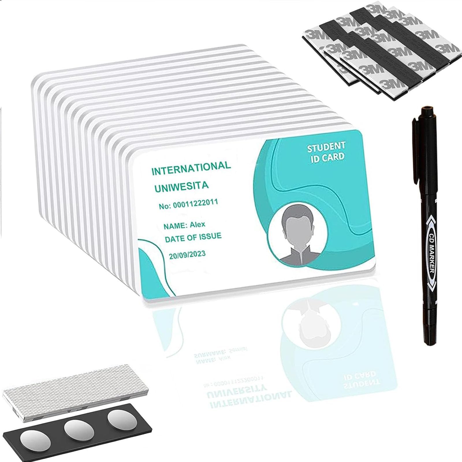 Amazon.com : Koritekk 15pcs Magnetic Name Tags Badge Holder with 3 ...