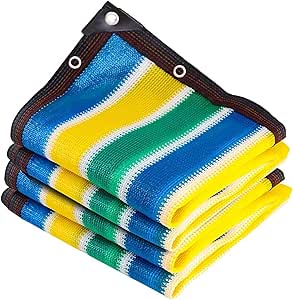 Amazon.com : Colorful Rainbow Shade Cloth, Blocking Mesh Tarp with ...
