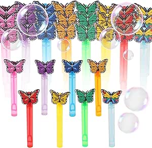 Amazon.com: 24 Pcs Mini Bubble Wands for Kids, Butterfly Party Favors ...