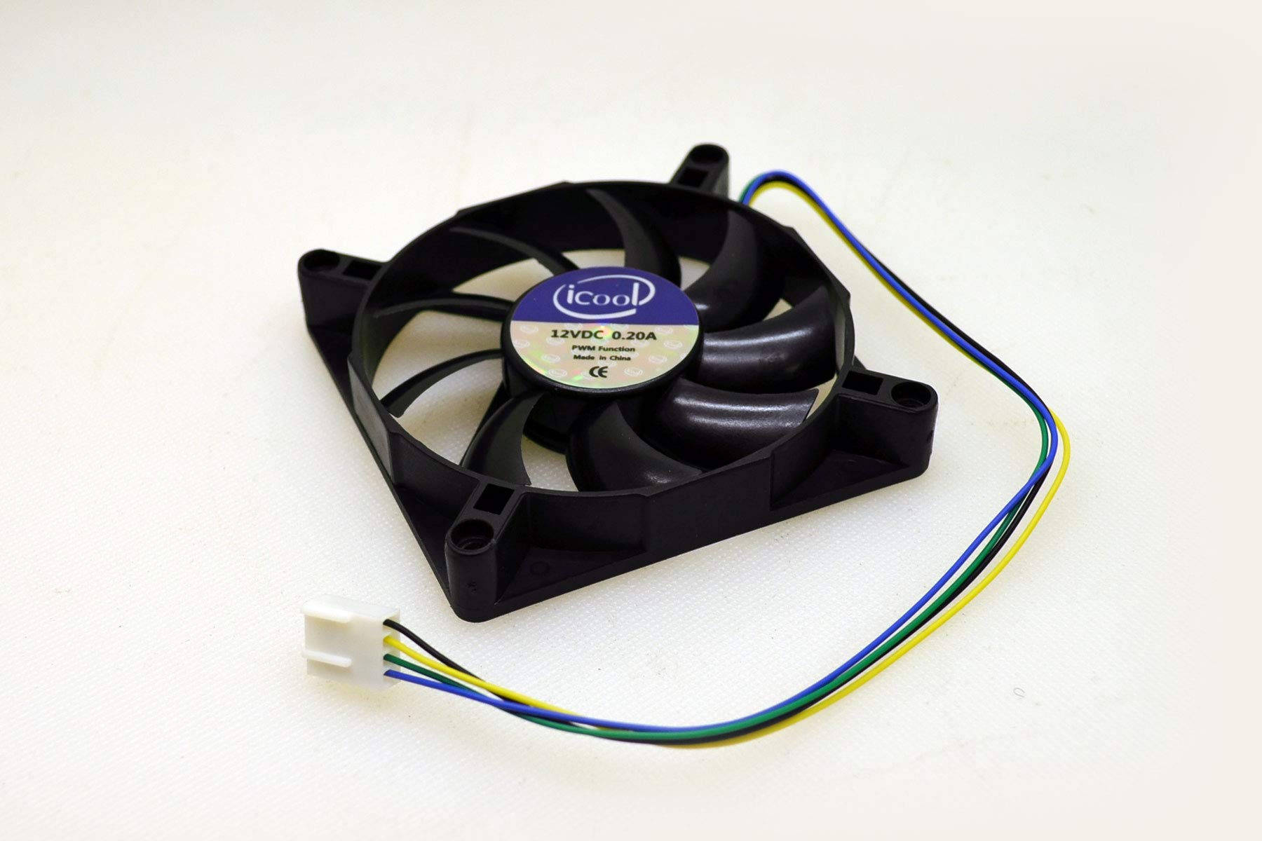 Amazon.com: iCool 12V Computer Fan 80MM x 80MM x 15MM 4-Wire / 4-Pin ...