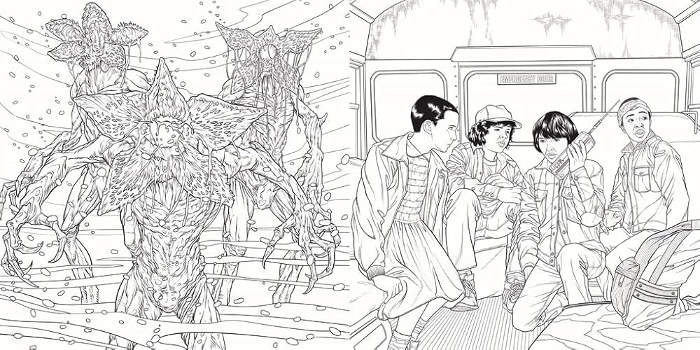 coloring pages stranger things