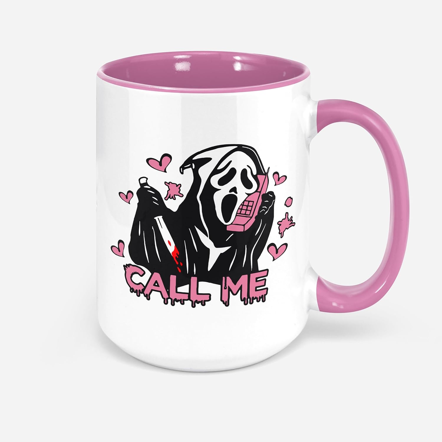 Amazon.com | Call Me Scream Ghostface Mug Funny Horror Movie Valentine ...