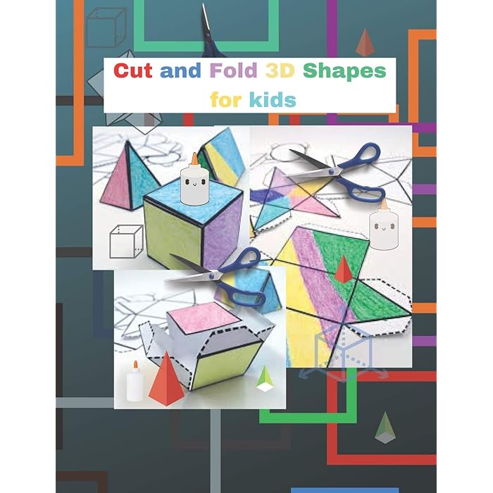 Buy Cut and Fold 3D shapes for kids: activities coloring , Cut and Fold ...