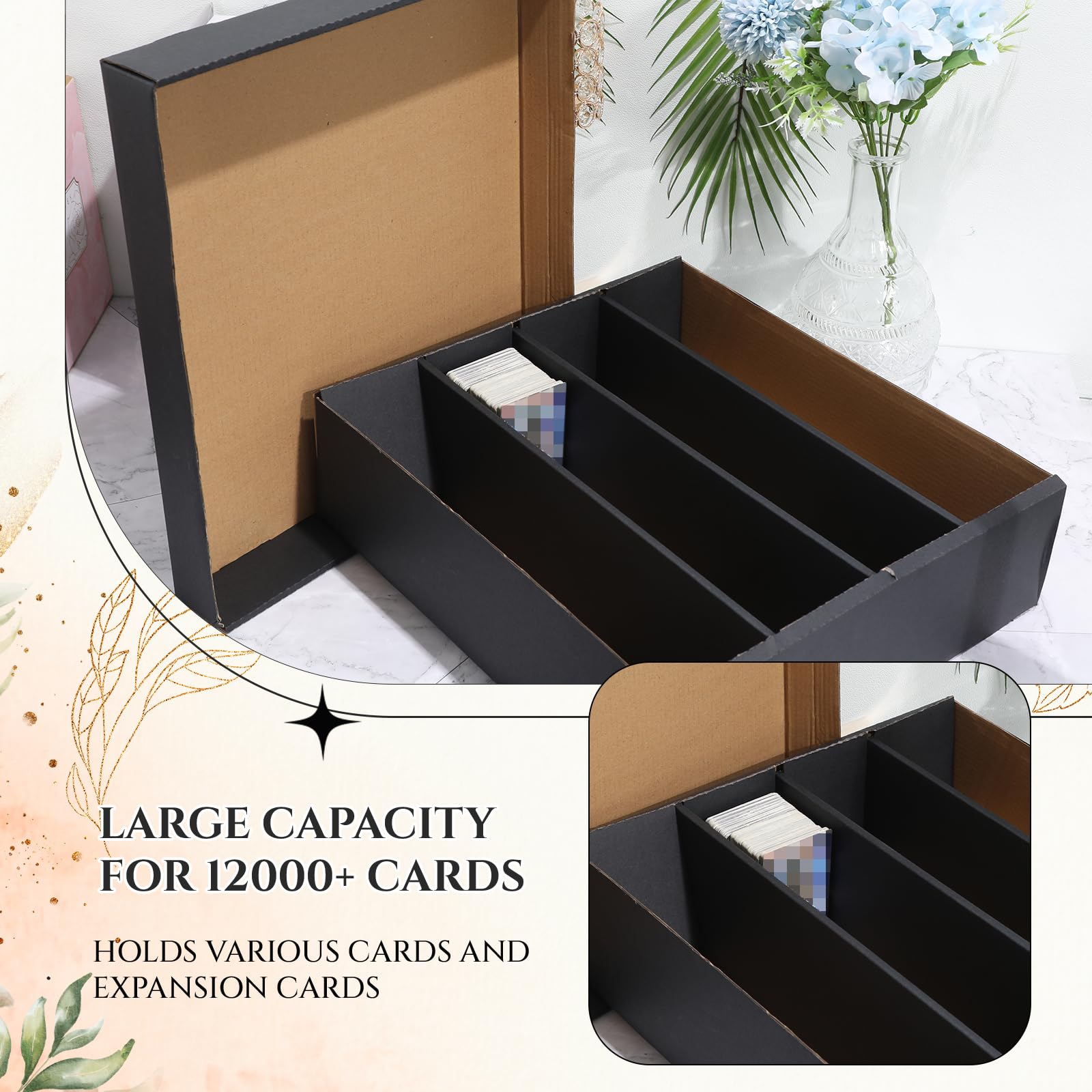 Card Organizer Banter 3200-Count With Lid - 4 Compartments, White ...