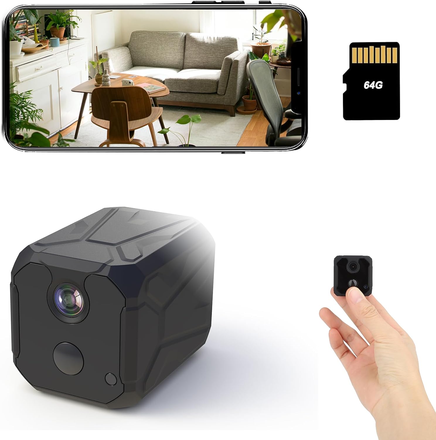 Amazon.com : Spy Camera Hidden WiFi Mini 4K Wireless Indoor IP Cam ...