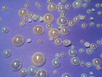 Amazon.com: 200 pcs 2mm -10mm White Resin Faux Round Shiny Pearls ...