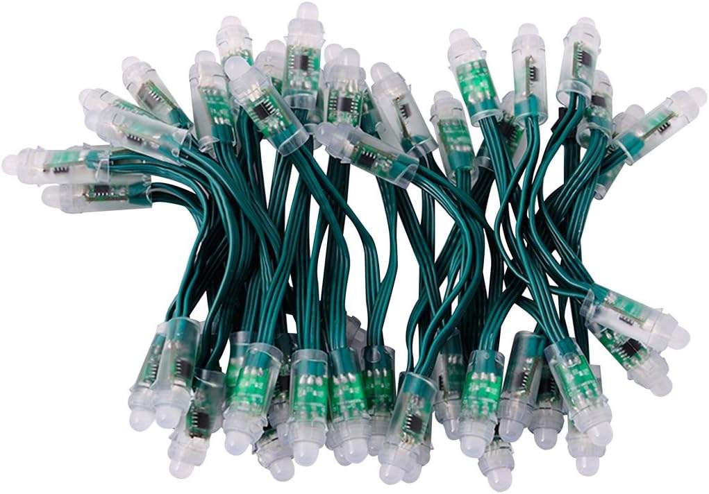 BTF-LIGHTING WS2811 Diffused Digital RGB LED Pixel String Light 12mm ...