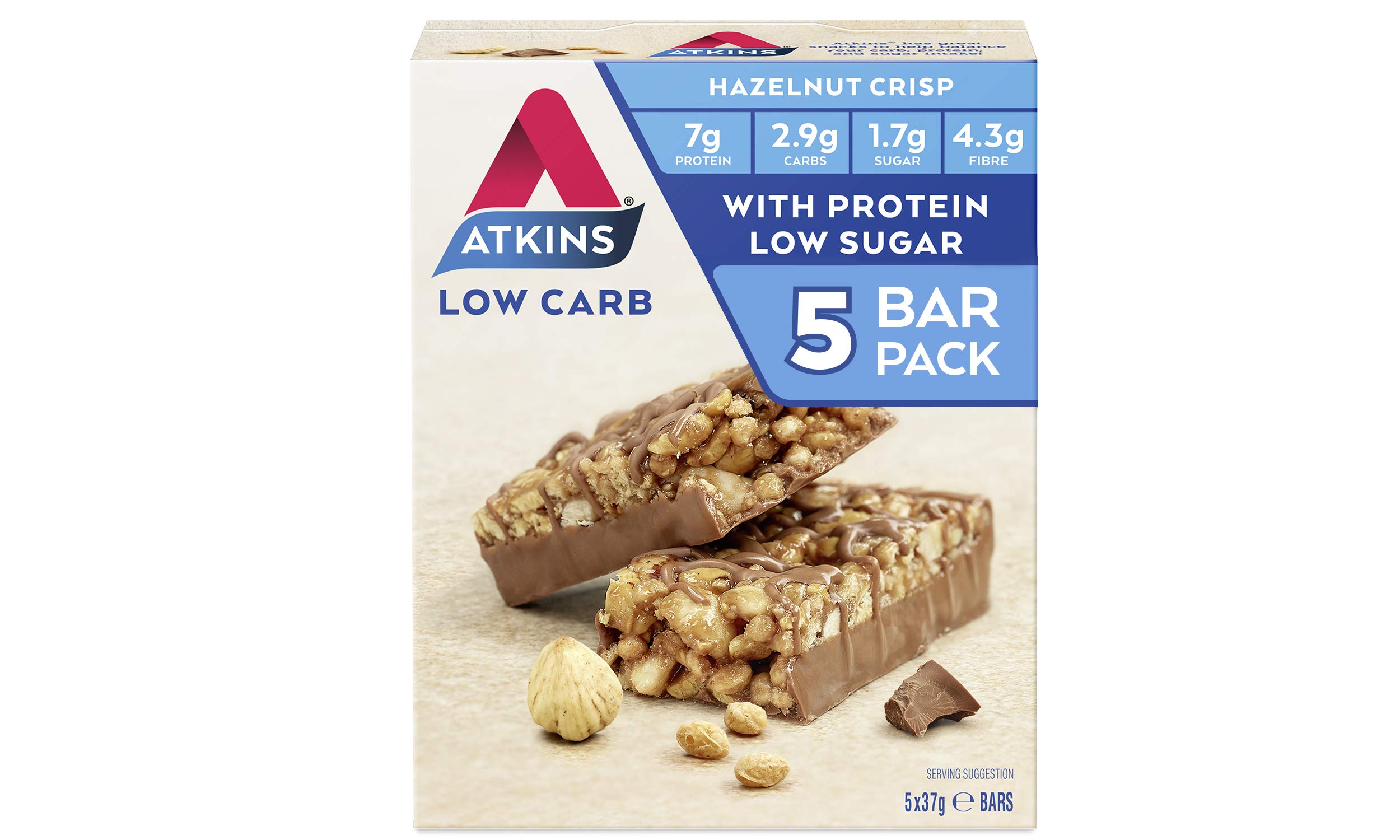 Atkins Day Break Chocolate Hazelnut Crisp Bar 185 g : Amazon.com.au