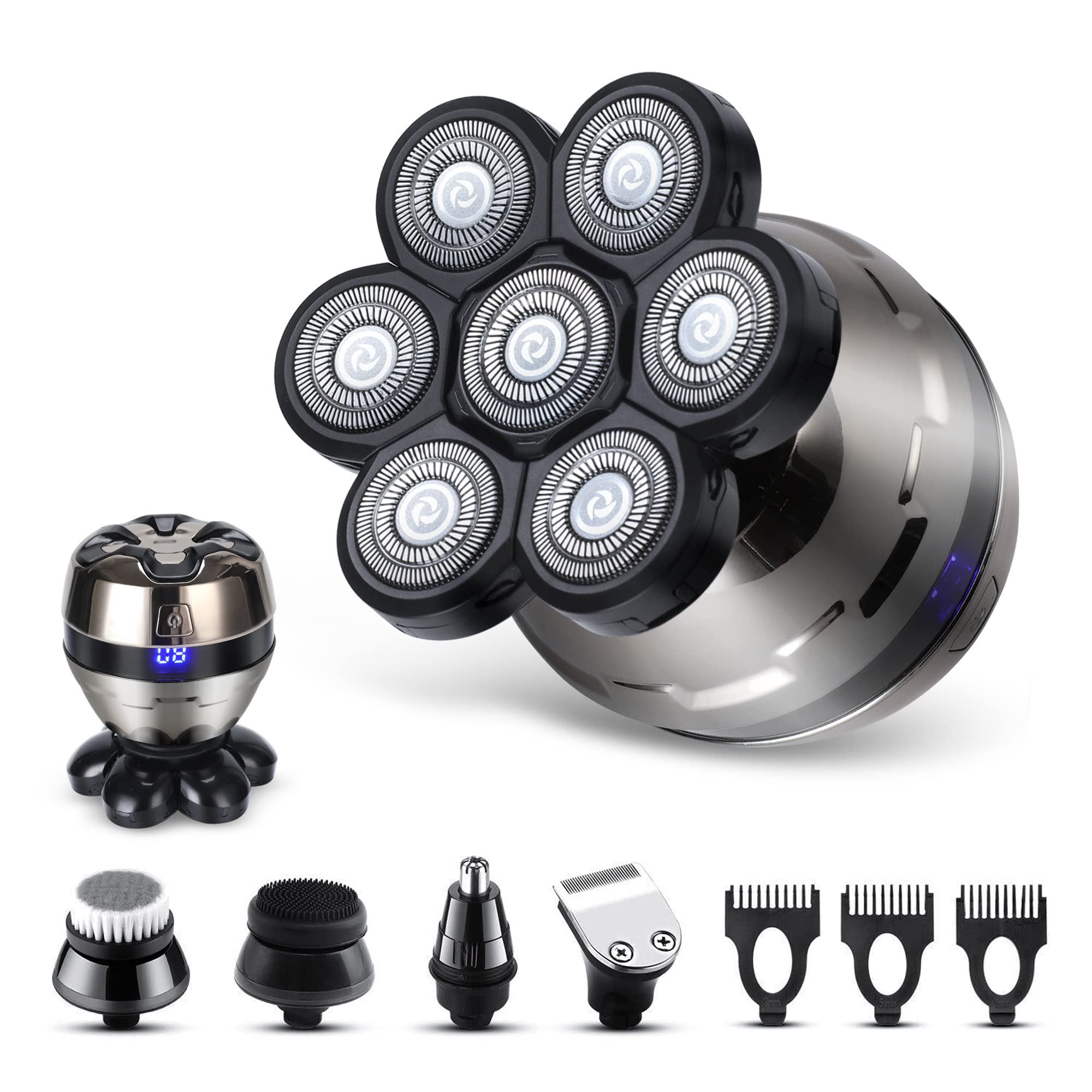 Buy Head Shavers for Bald Men, 7D Bald Head Shavers for Men, Wet/Dry ...