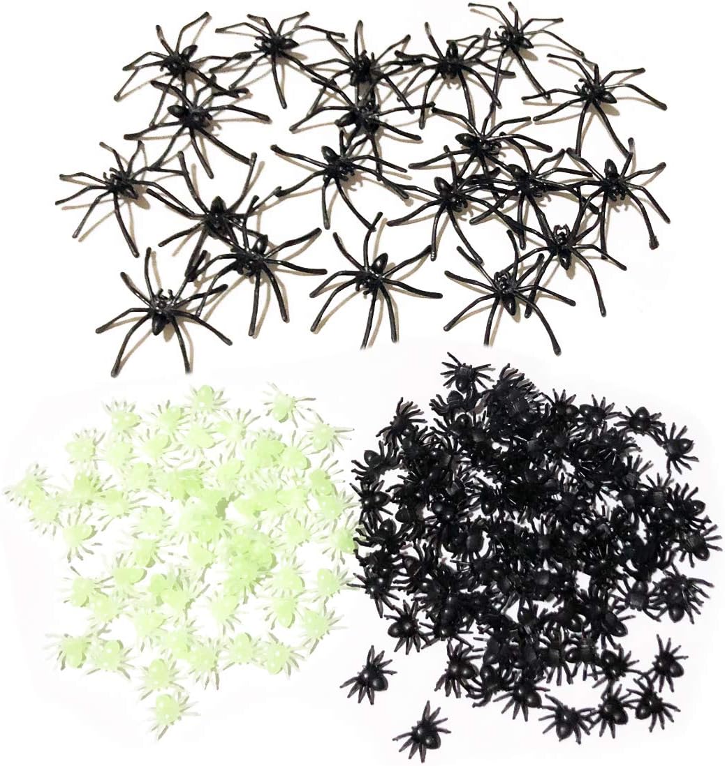 Amazon.com: Mini Plastic Spider, 170 Mini Fake Black Spiders Funny ...
