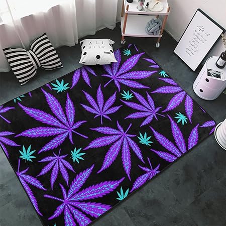 Amazon.com : Mary Jane Leaf Plant Weed Marijuana Modern Novelty Area ...