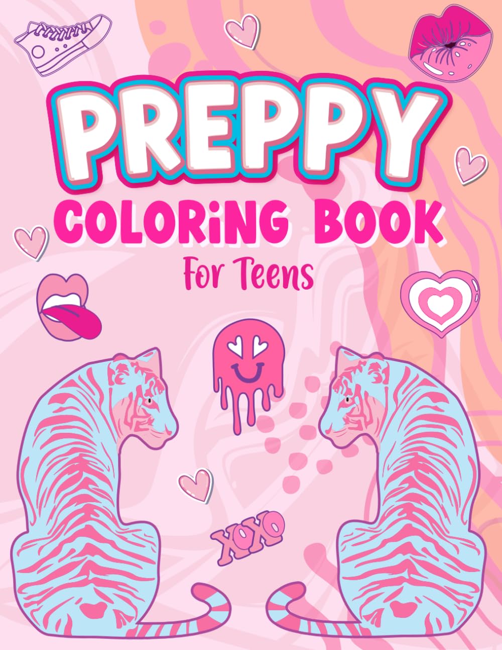 Amazon.com: Preppy Coloring Book For Teens: 50 Pages Hip Hop Cute ...