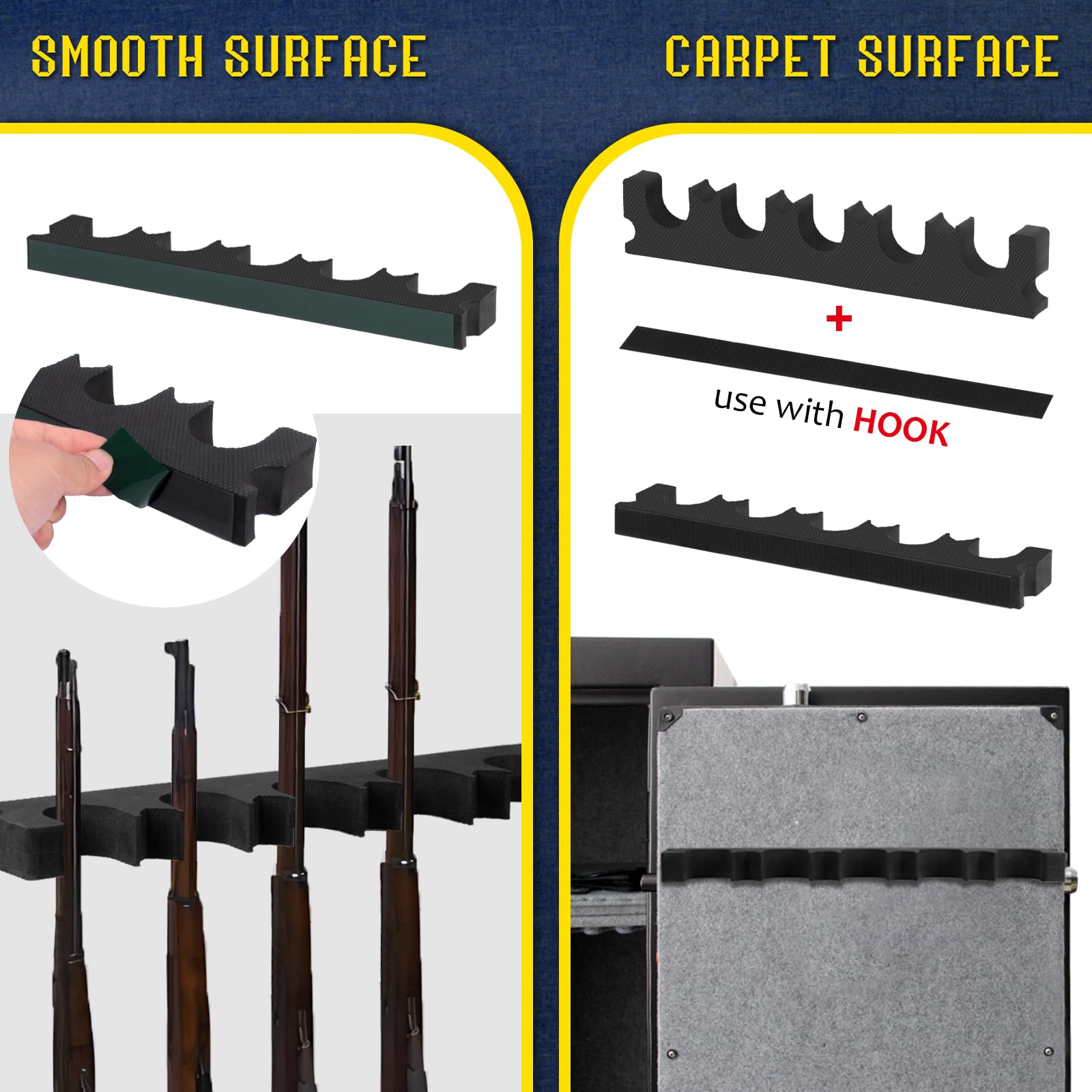 Snapklik.com : 2 Pack Gun Safe Organizer, Gun Rack For Gun Storage, Gun ...