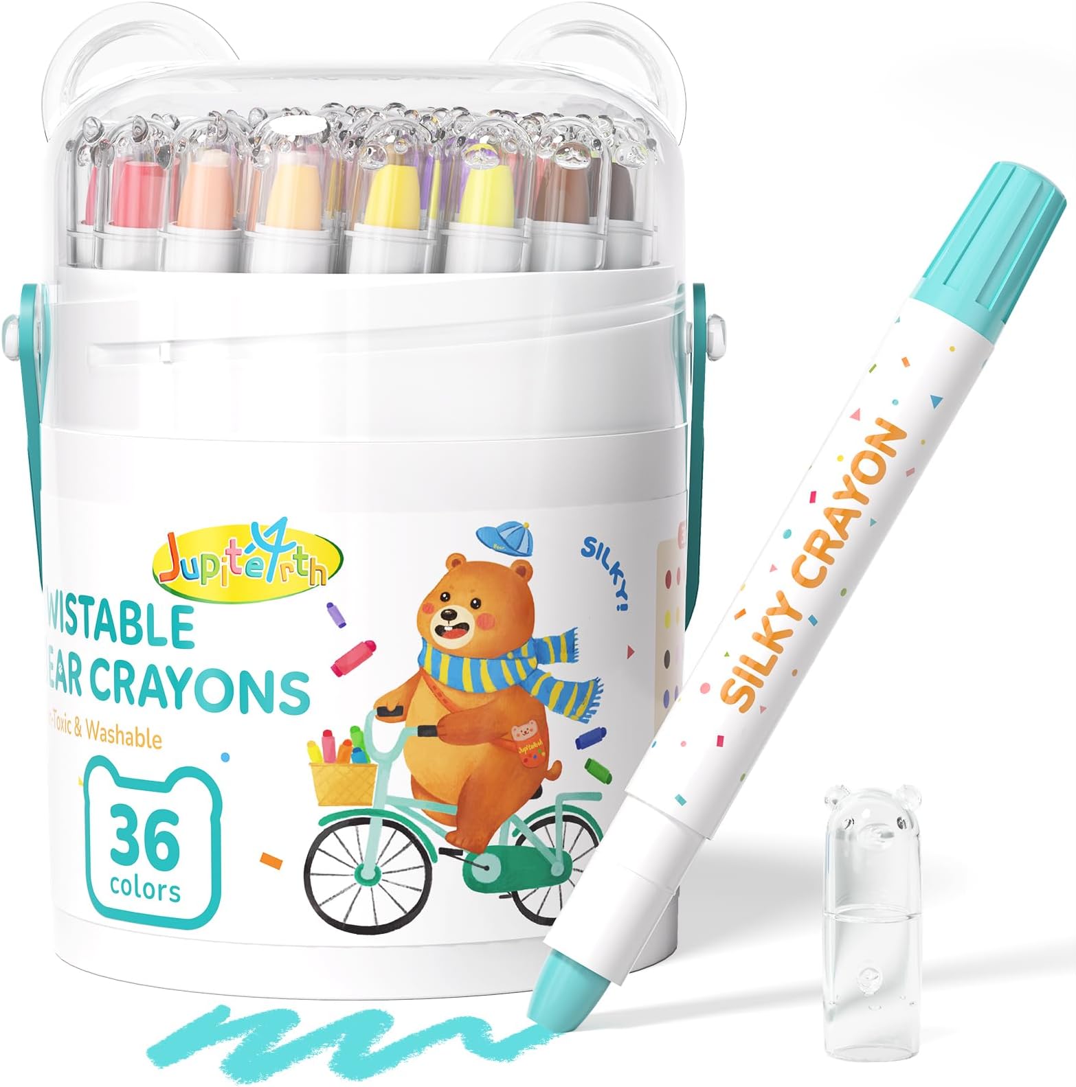 Amazon.com: Toddler Crayons, 36 Colors Jumbo Crayons for Toddlers, Non ...