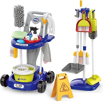 Amazon.com: Kids Cleaning Set for Toddlers Pretend Play Housekeeping ...