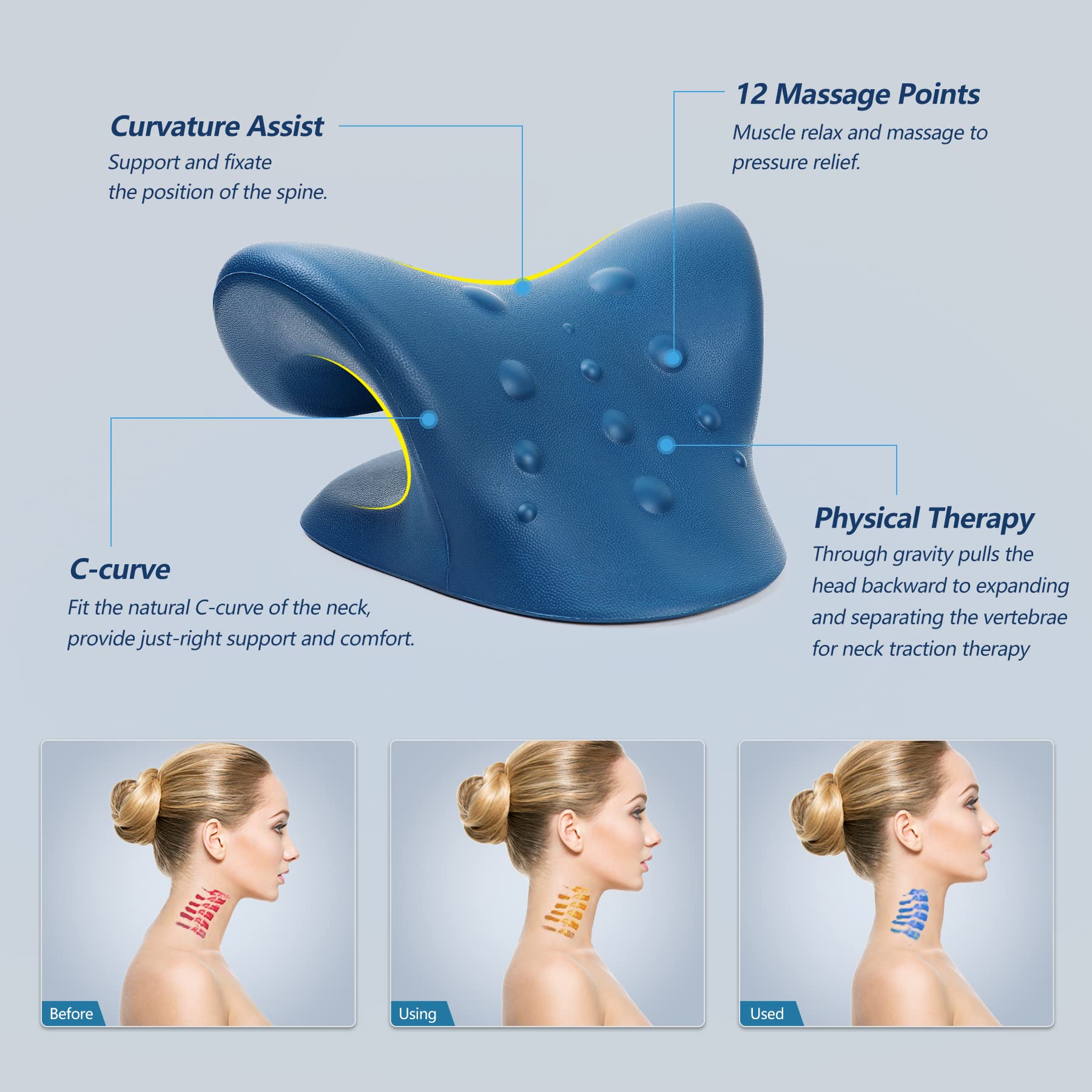 Snapklik.com : Cozyhealth Neck Stretcher For Neck Pain Relief, Neck And ...