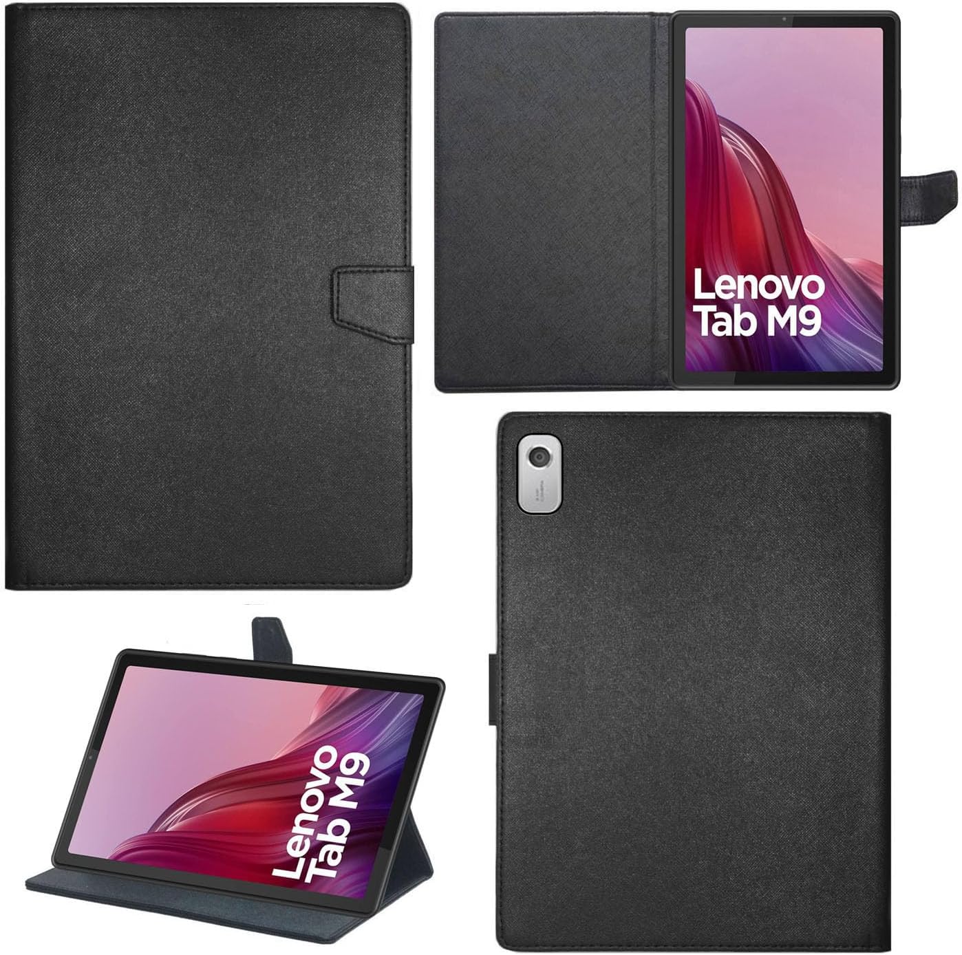 CEDO Lenovo Tab M9 (9 inch) Flip Cover | Leather Finish | 360 Degree ...