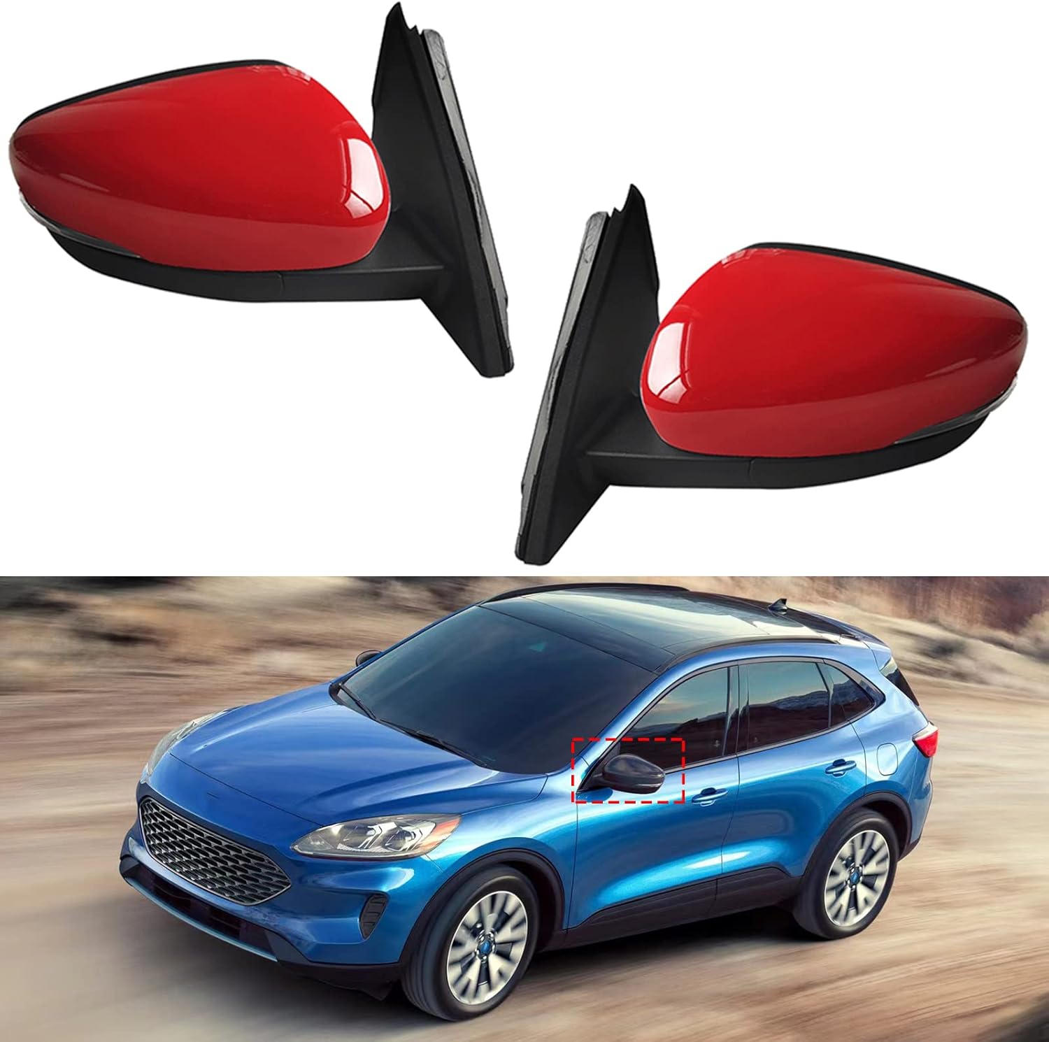Amazon.com: Car Side Mirror Assembly Fit for 2020 2021 2022 Ford Escape ...