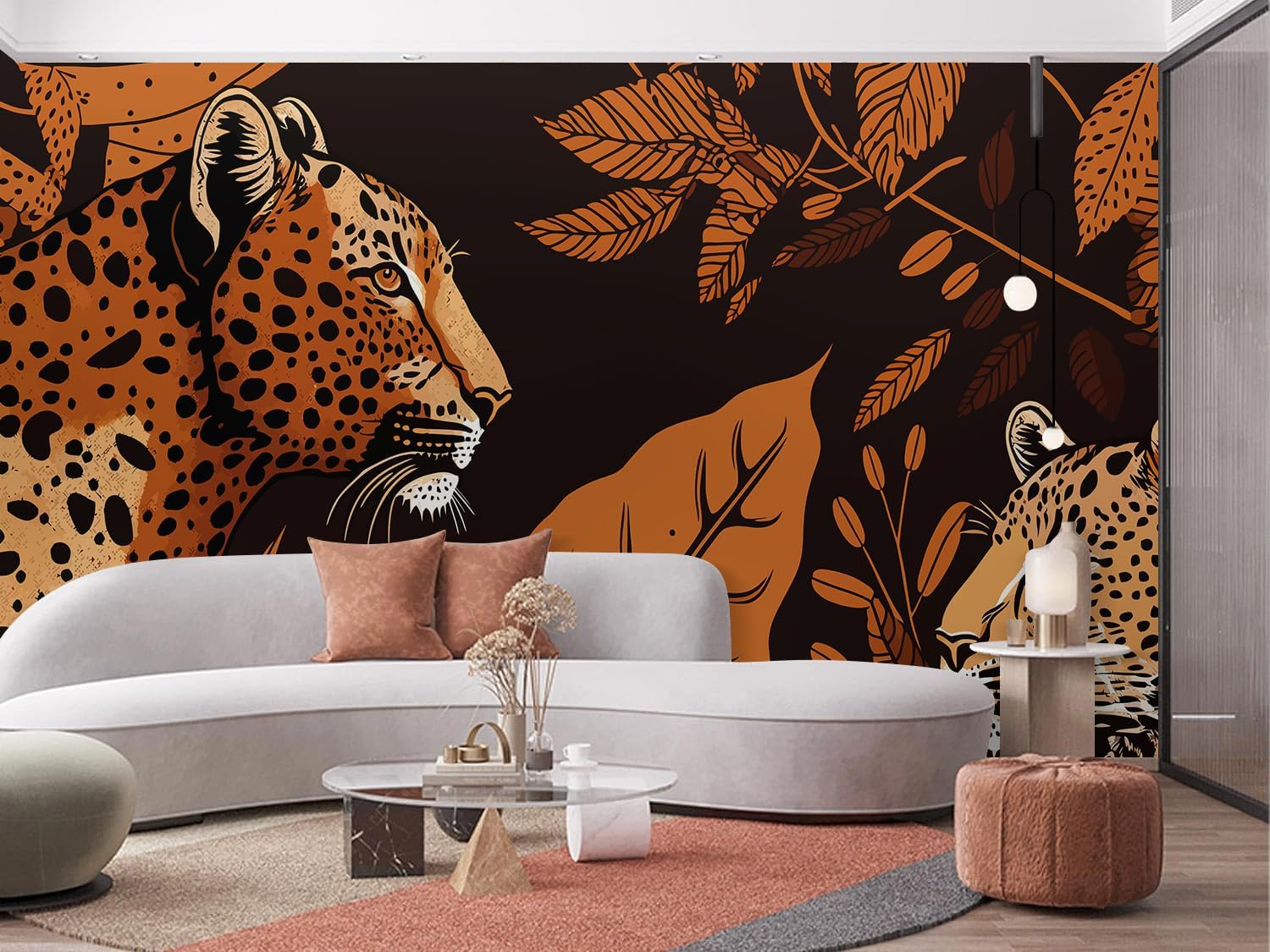 Amazon.com: VistaPalette Modern Animals Leopard Boho Art Painting Mural ...