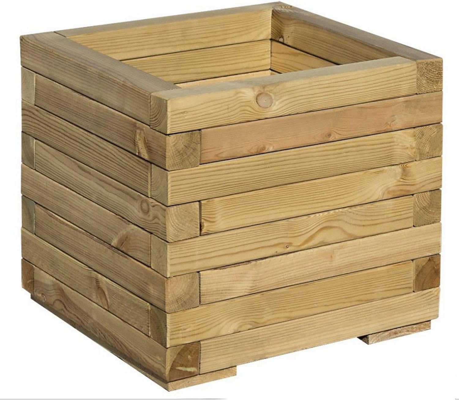 Amazon.com: Bosmere A150 Timber Square Planter Box, Natural