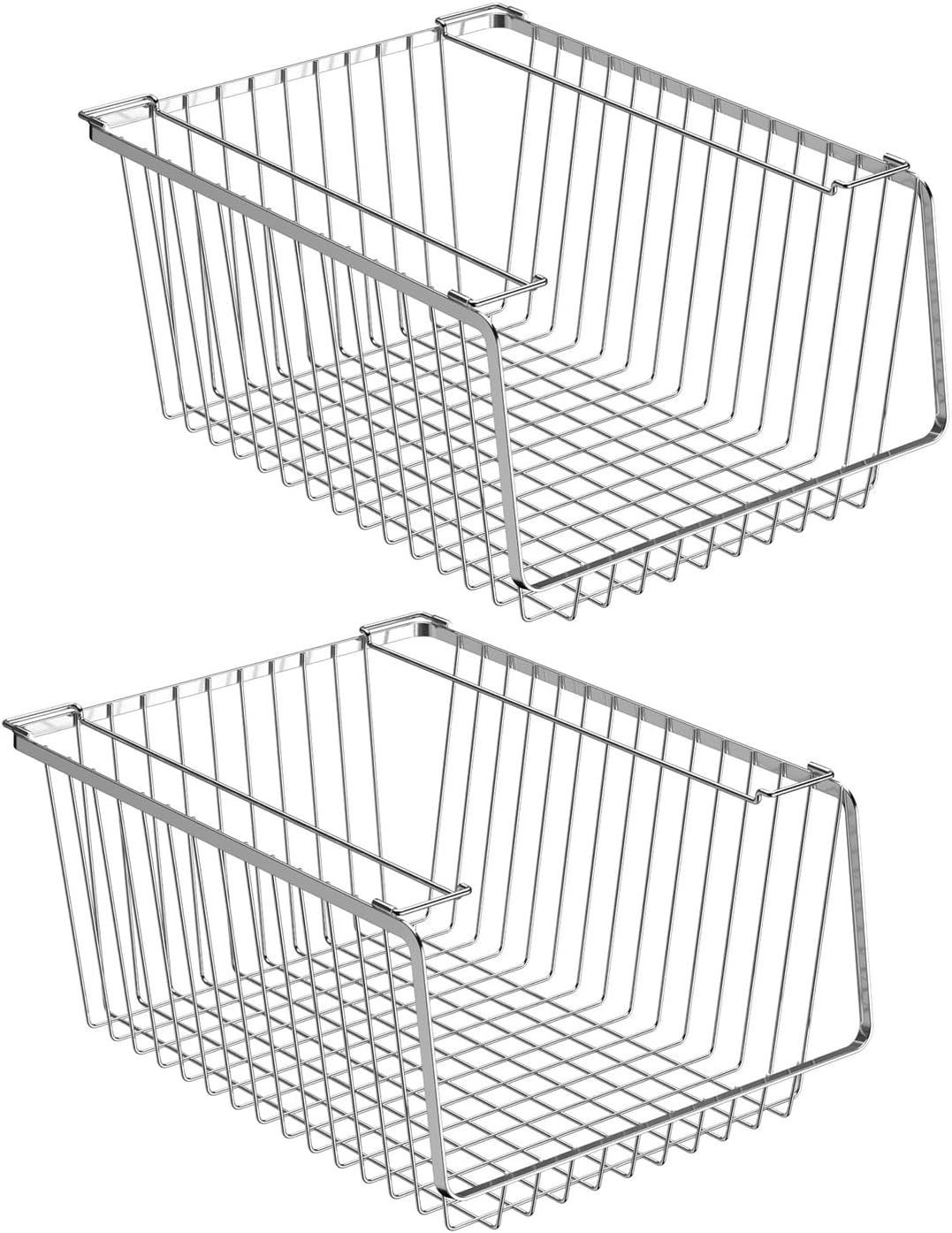 Amazon.com: Glacier Bay (4 Pack) Stackable Baskets: Large Metal Basket ...