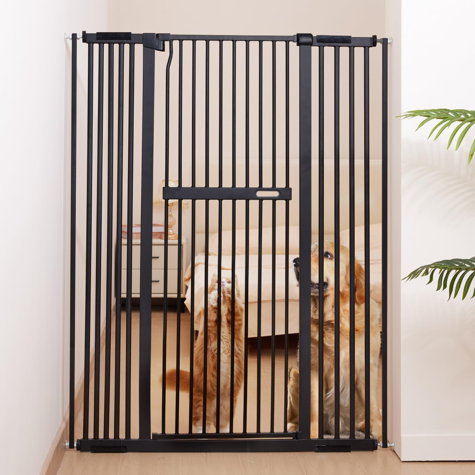 Amazon.com: No Pawblems 55.1" Extra Tall Pet Gate for Cat/Dog, 29.9-44. ...