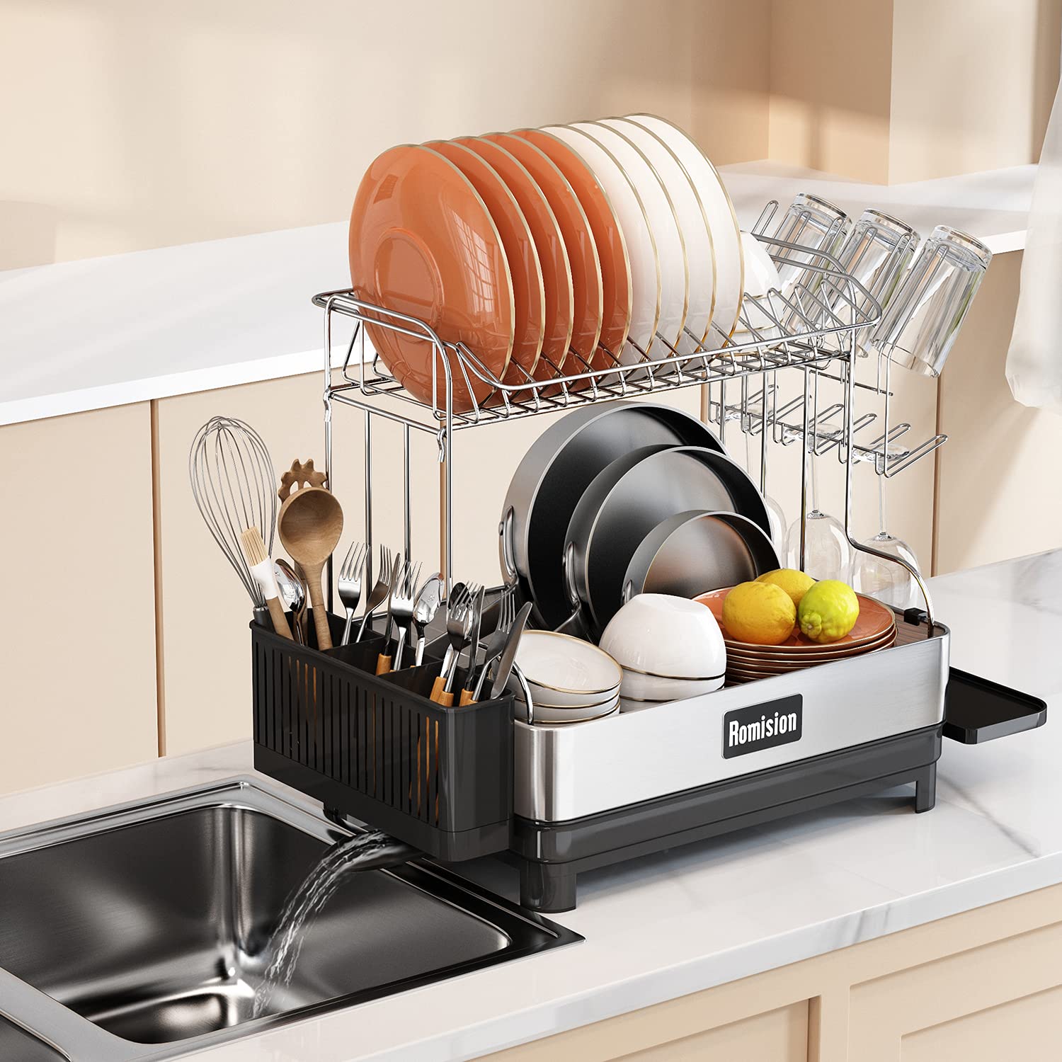 Romision Dish Drying Rack wit...B098SYHNTD | Encarguelo.com