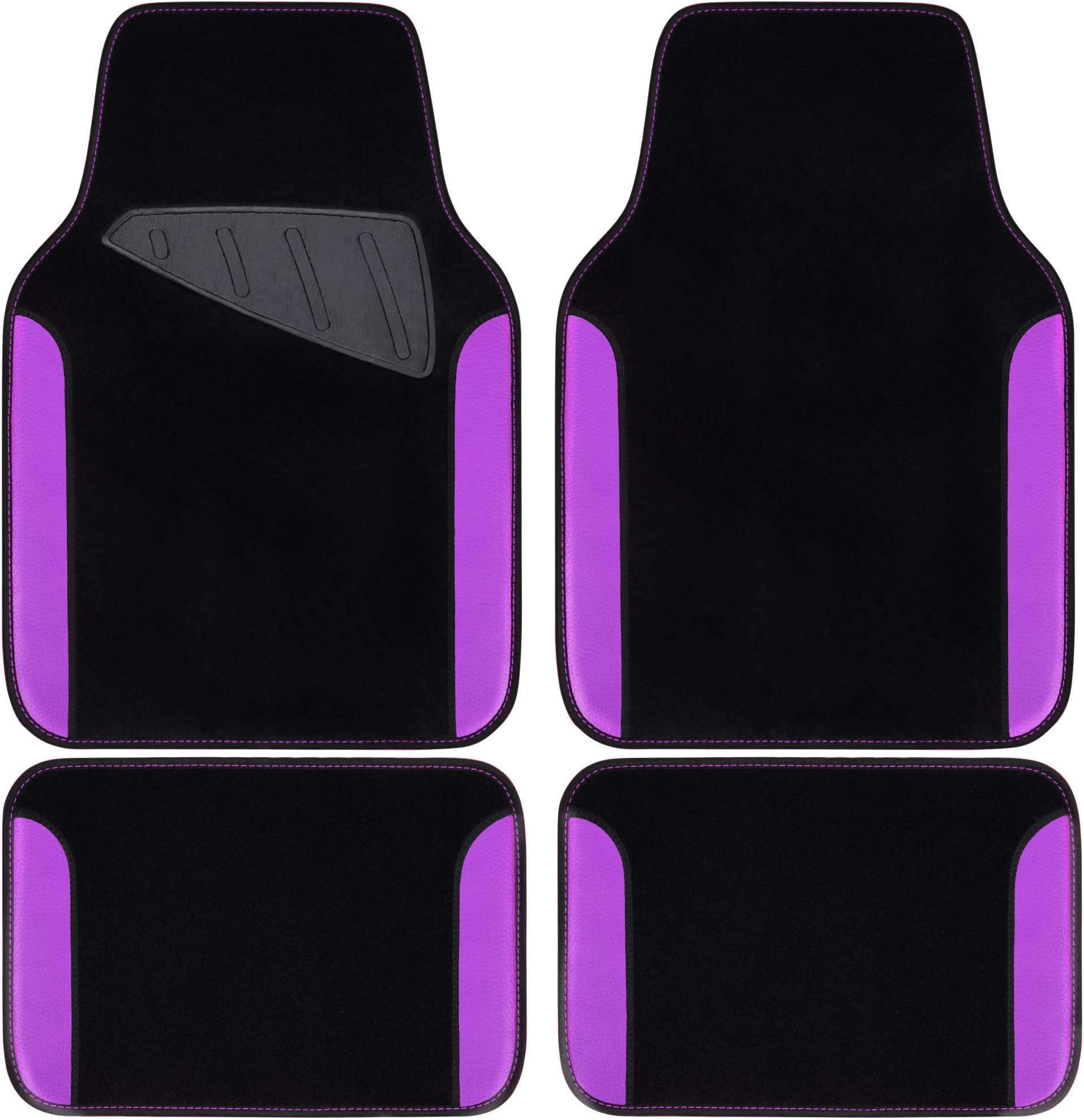 Amazon.com: TOADDMOS 4pcs Carpets Car Floor Mat, Purple Rose Vintage ...