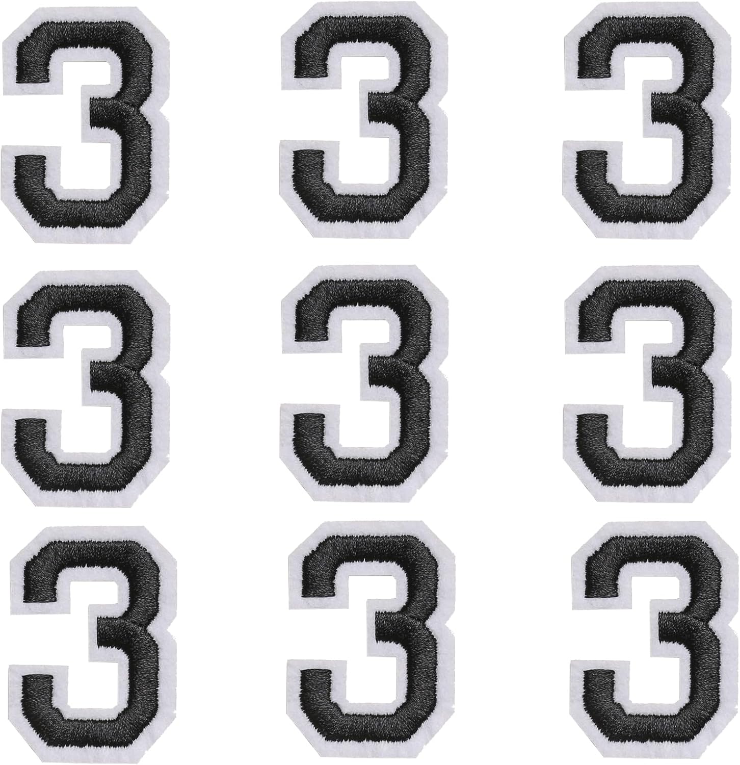 Amazon.com: GYGYL Iron on Number Patches, 9PCS of 2 Inch Black Number ...