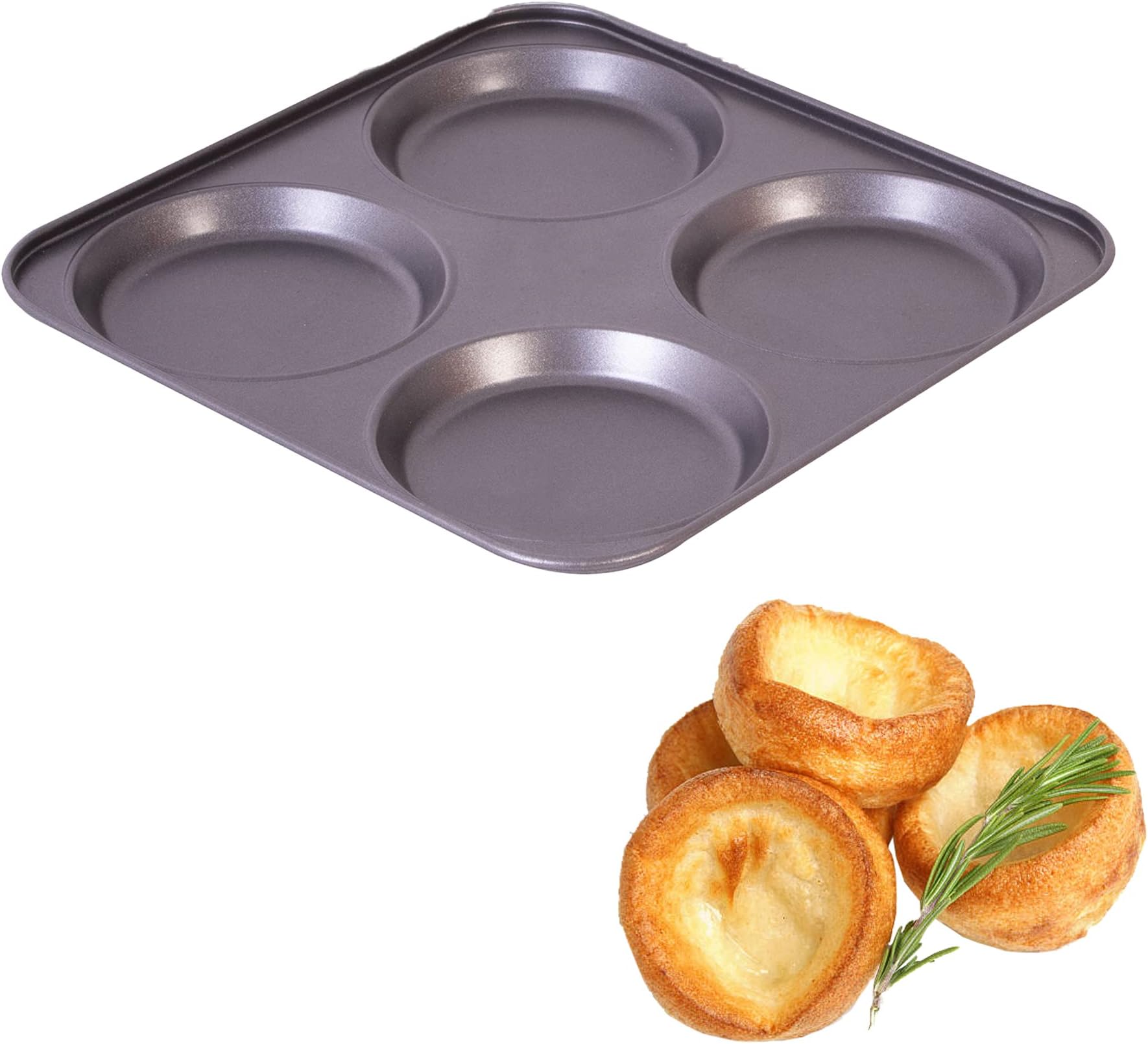 Lakeland 4 Hole Non-Stick Yorkshire Pudding Tray – Sure-Grip Handles ...