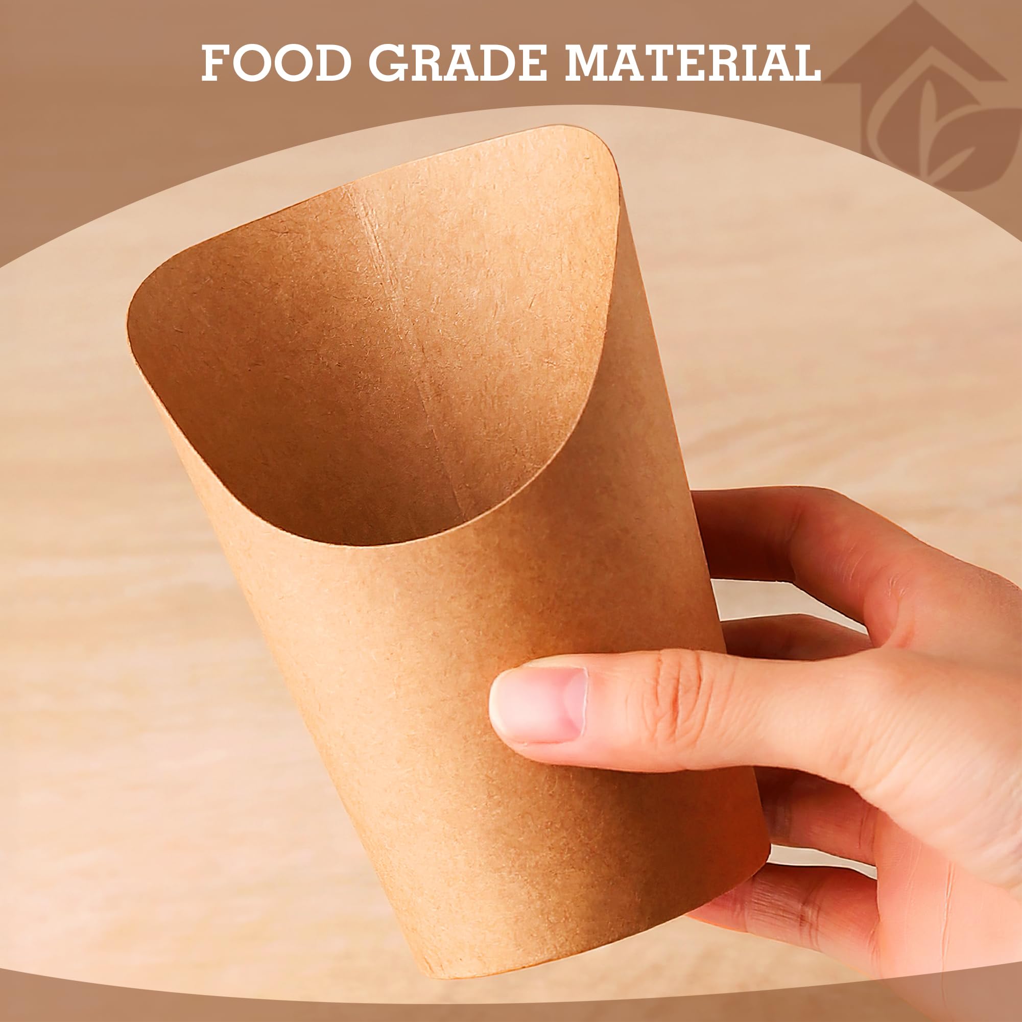 Paper Cups 16 Oz 50-Pack Kraft Paper Food Cups - 16oz Disposable ...