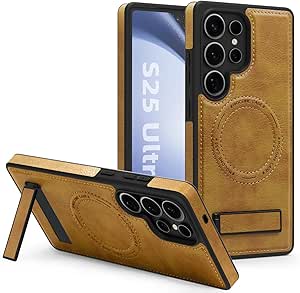 Amazon.com: Lunivop for Samsung Galaxy s25 Ultra Case Leather [Compatible with Magsafe Wireless ...