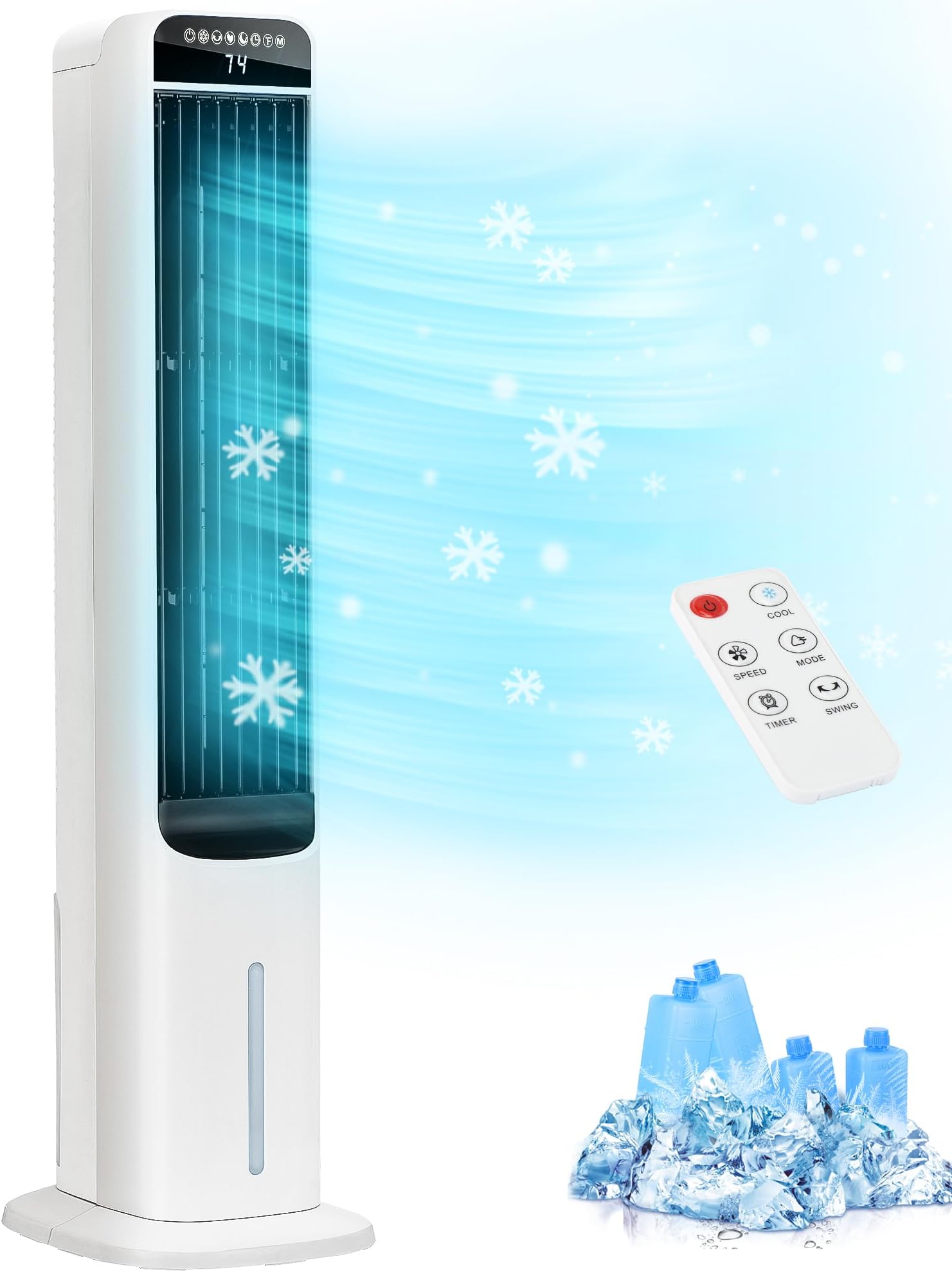 Amazon.com: MEPTY Evaporative Air Cooler, Cooling Fans that Blow Cold ...