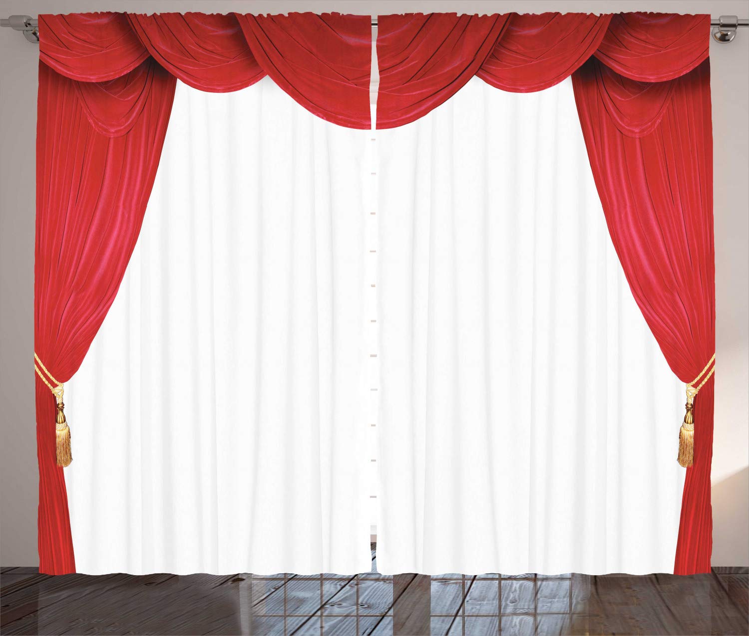 Red Stage Curtains Open