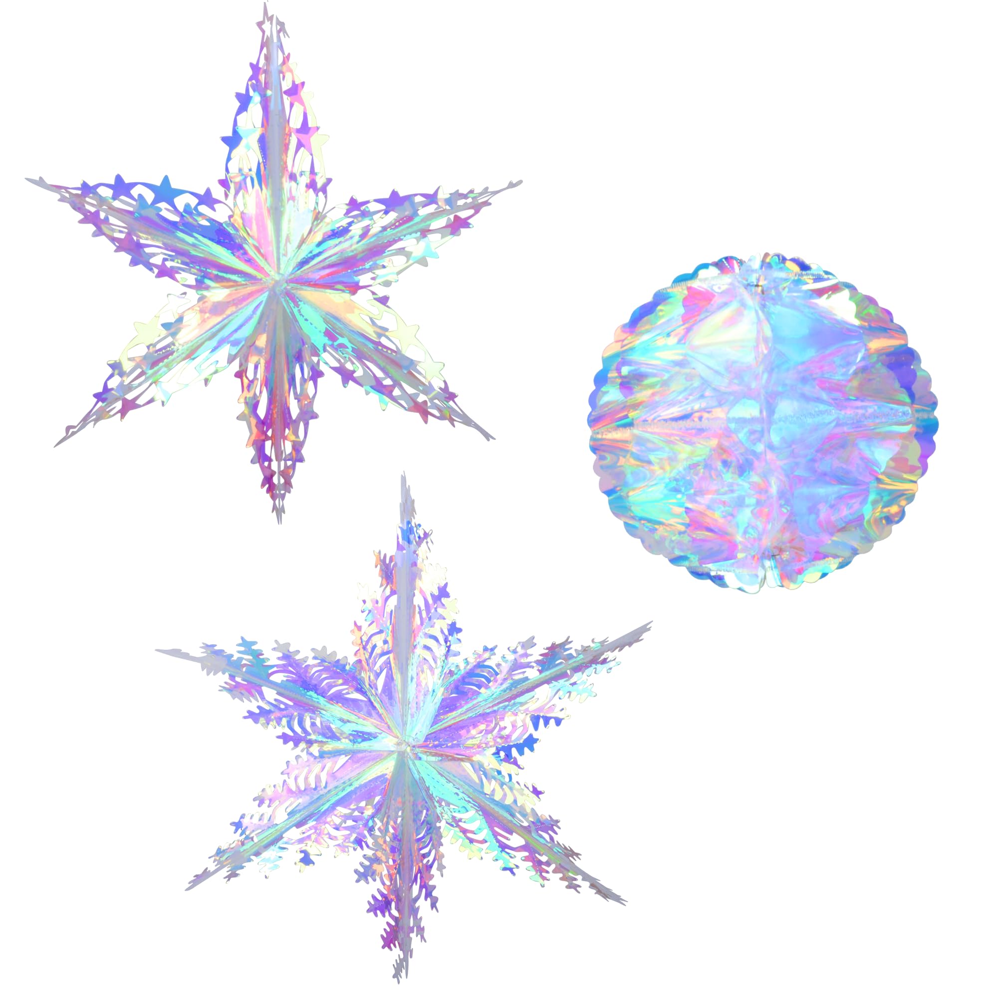 Amazon.com: Iridescent Party Decorations Holographic Hanging Decoration ...