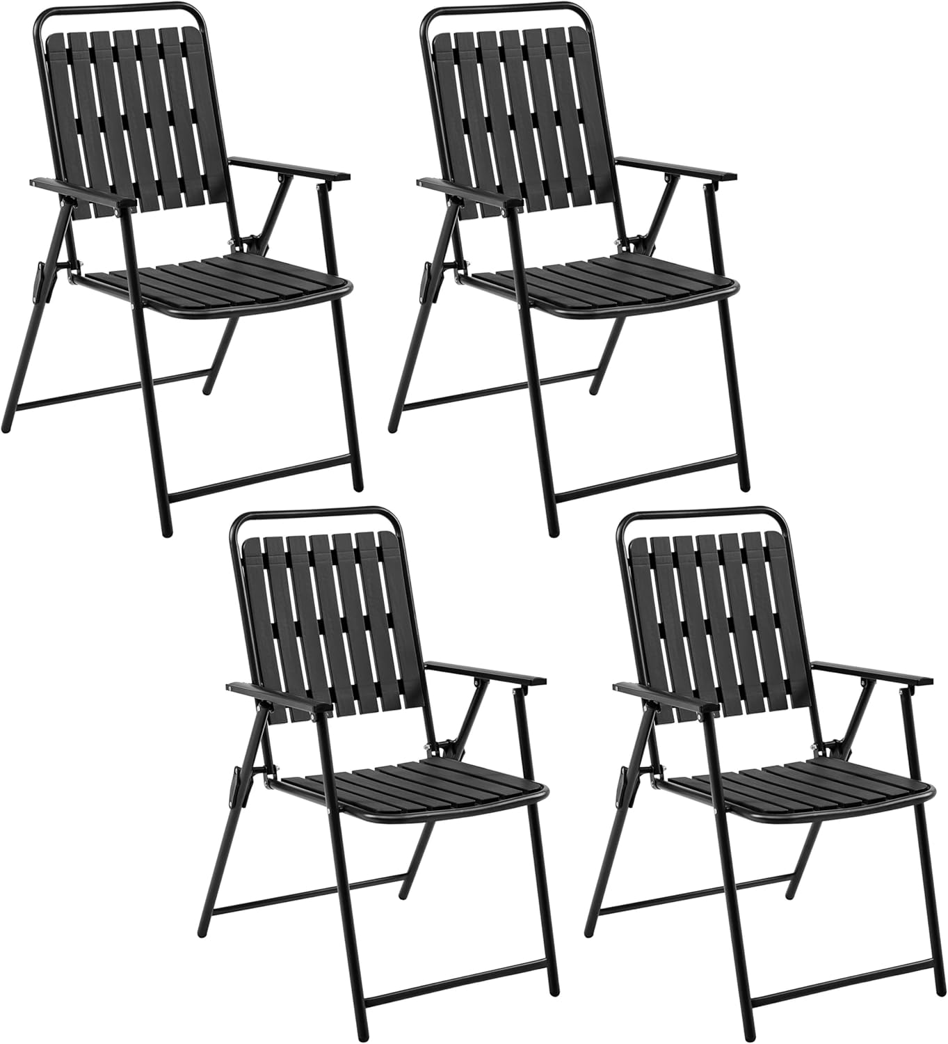 Brandclub - Yaheetech Folding Patio Chair Set of 4, Outdoor Dining ...