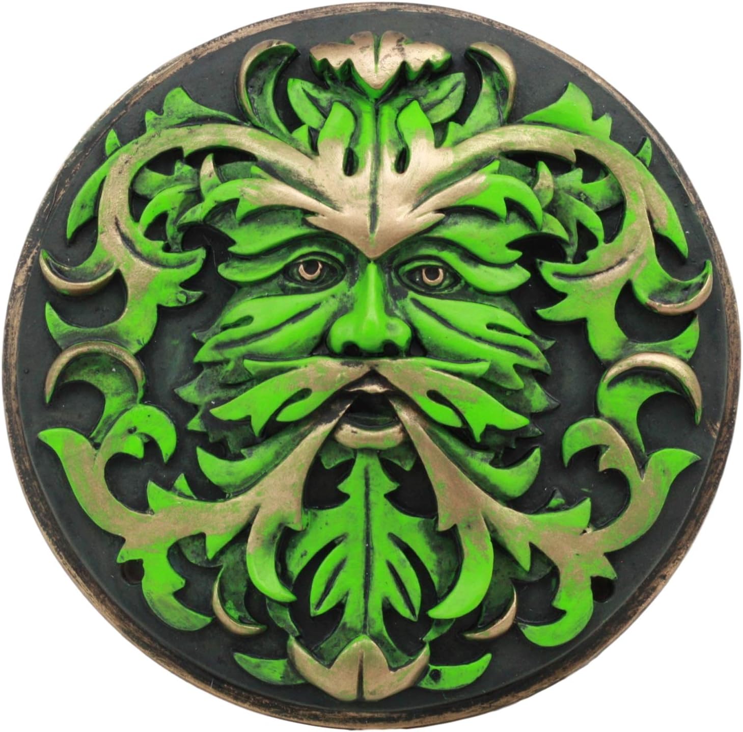 Amazon.com: Ebros Oberon Zell Nature's Spirit God Round Celtic Greenman ...