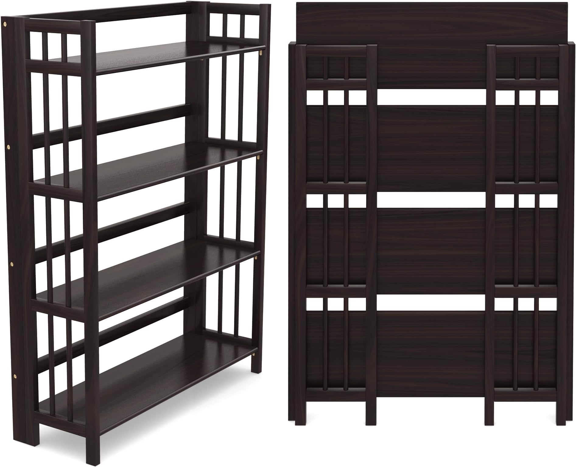 Amazon.com: Casual Home 3-Shelf Folding Stackable Bookcase (27.5" Wide ...