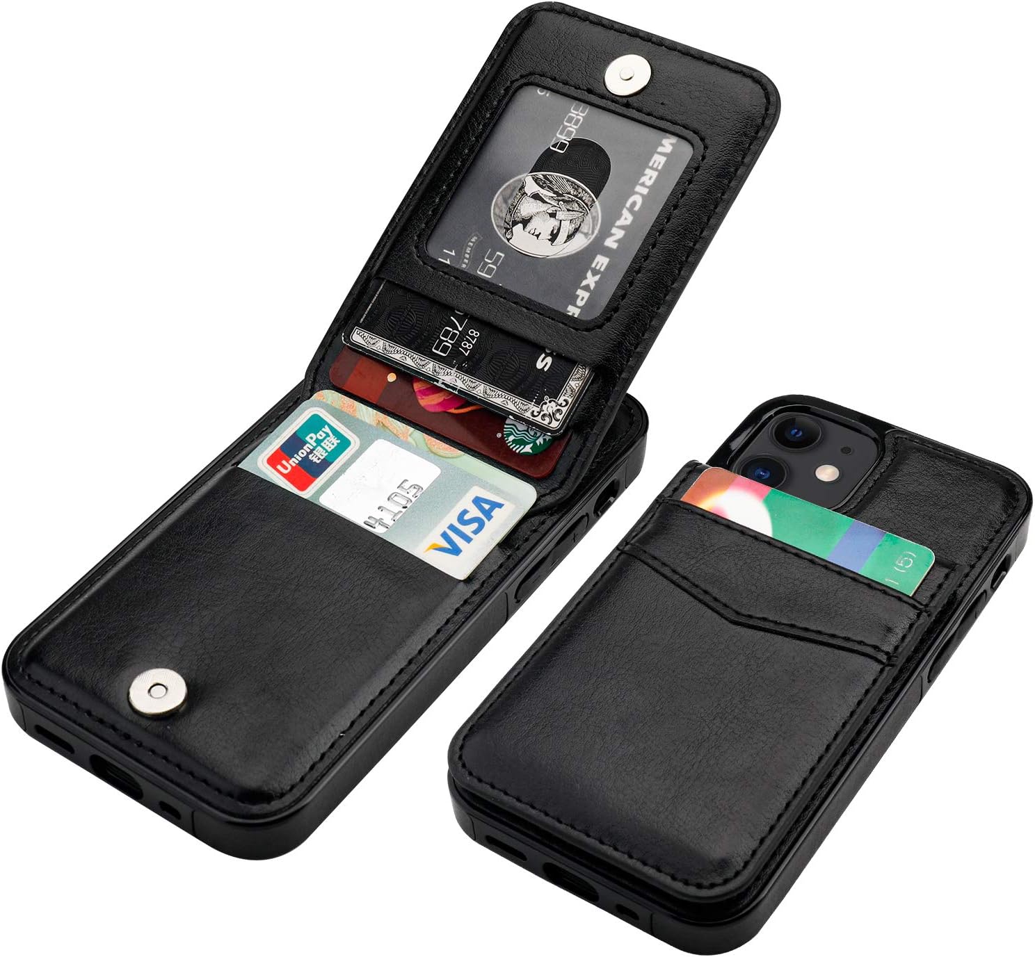 Amazon.com: DEYHU iPhone 12 mini Case with Card Holder for Women ...