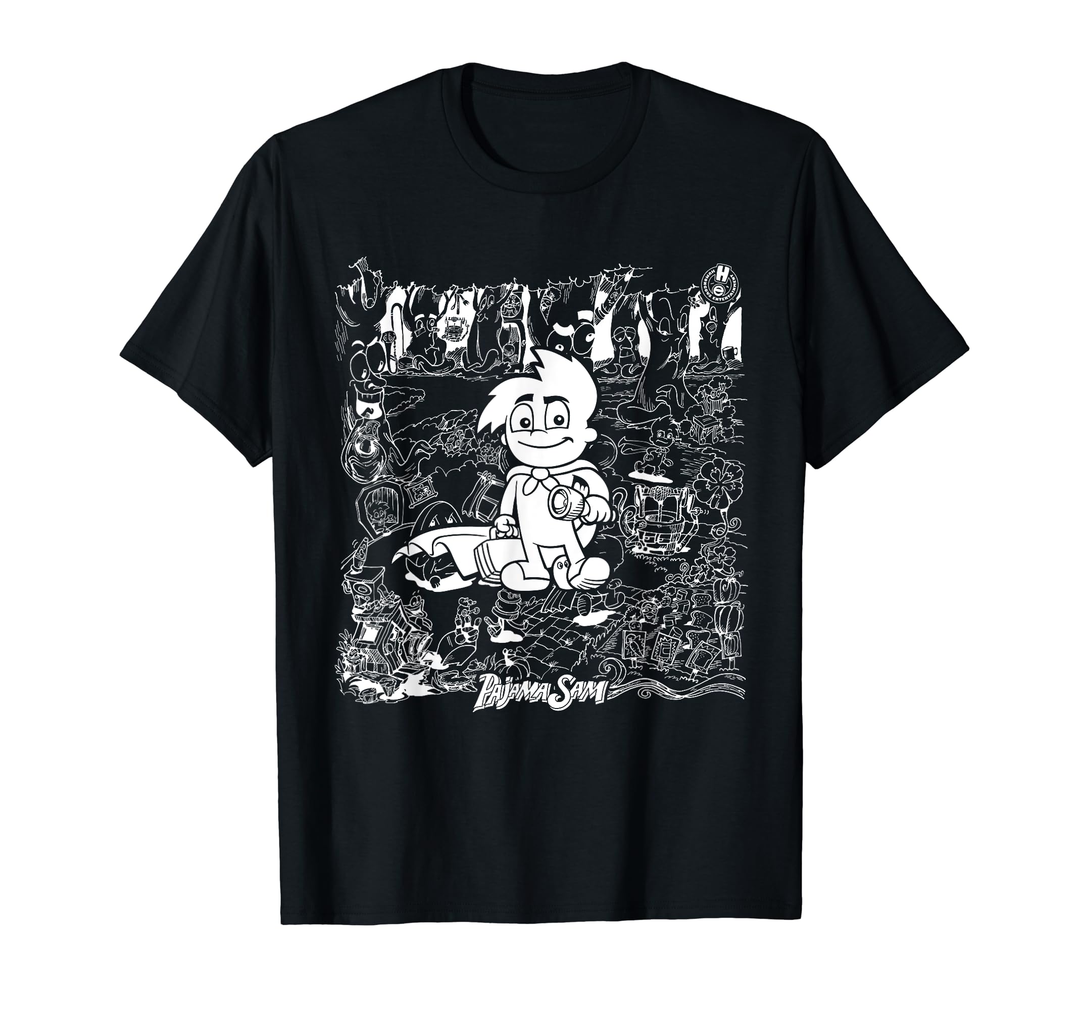 Amazon.com: Humongous Entertainment: Pajama Sam Backgrounds T-Shirt ...