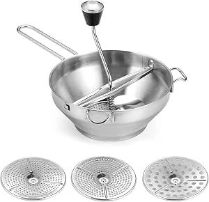 Stainless Steel Food Mill - Rotary Food Mill Vegetable Strainer Potato ...
