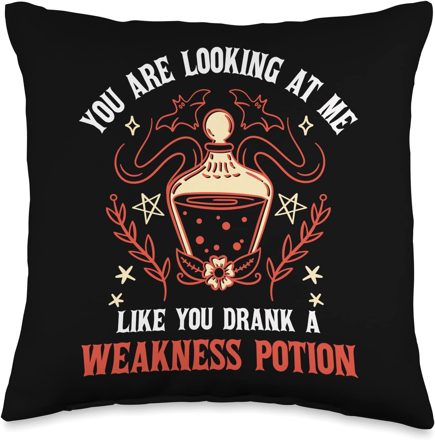 Amazon.com: Magic Witch Weakness Potion Halloween Throw Pillow : Home ...