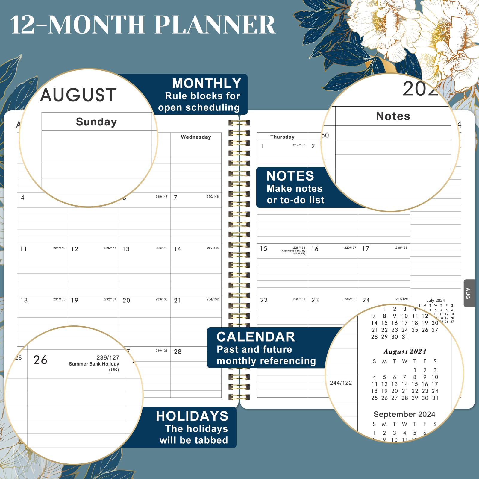 Snapklik.com : 2024 Planner - Planner 2024, 2024 Weekly And Monthly ...
