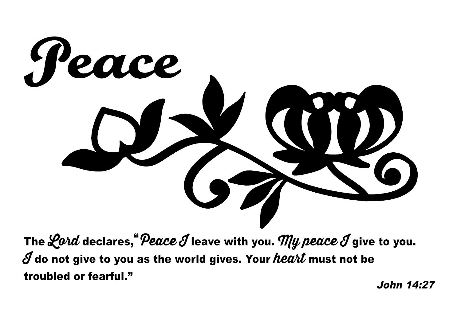 John 14 27 Peace Bible Verse Wall Decor Is Red | Desertcart INDIA