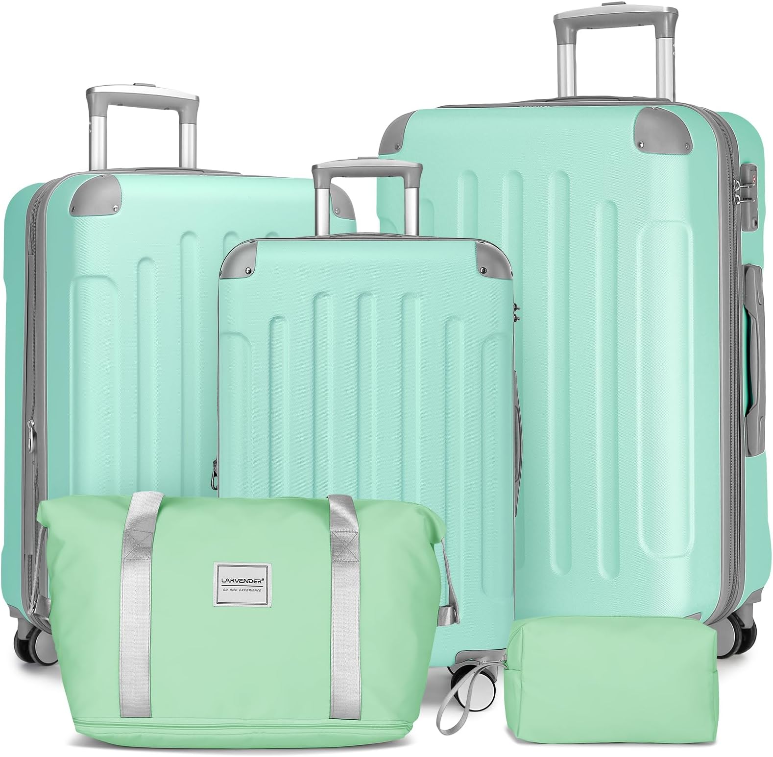 Amazon.com | Vacay Glisten Collection Hardside Luggage Set, 1-28 ...