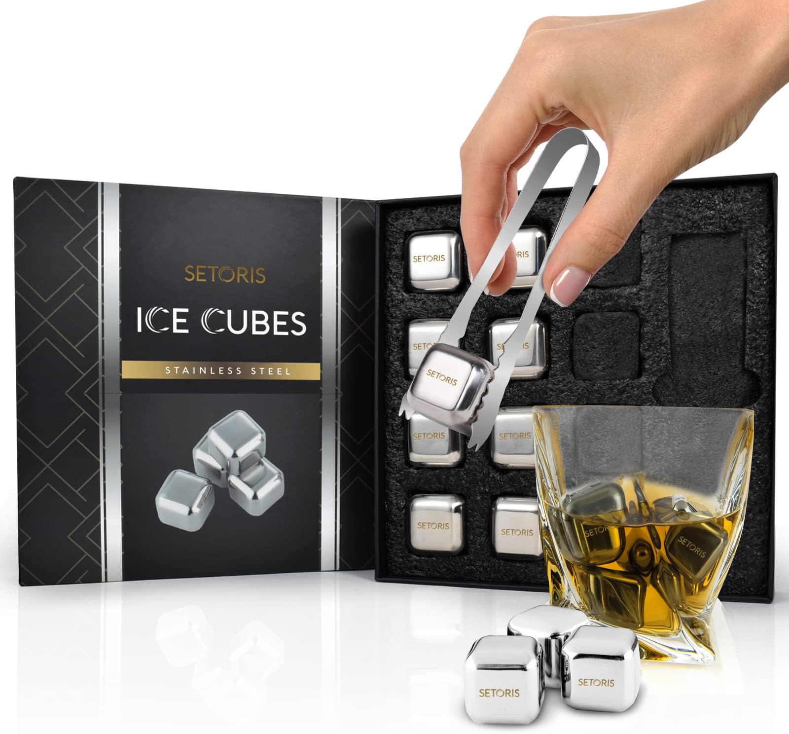 Amazon.com: Reusable Ice Cubes, Lecone 16PCS Whiskey Stones Set ...