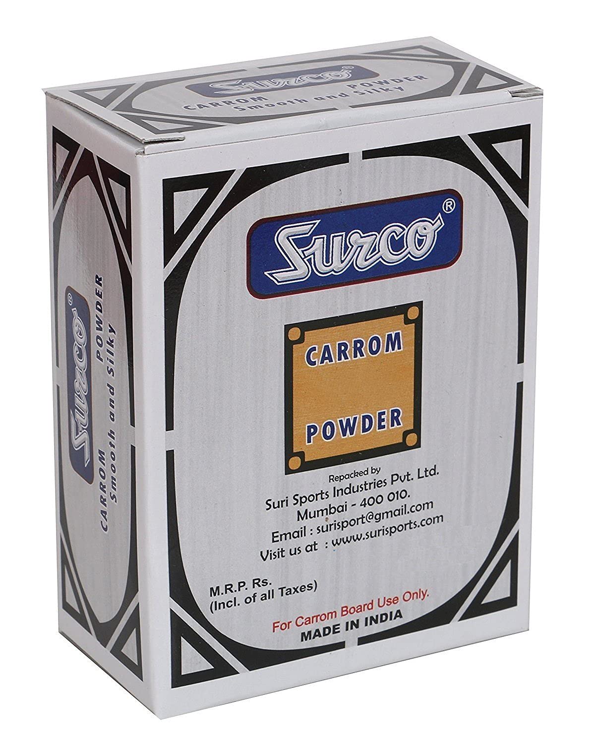 Amazon.com: Surco Professional Boric Powder for Carrom Board (150gms ...