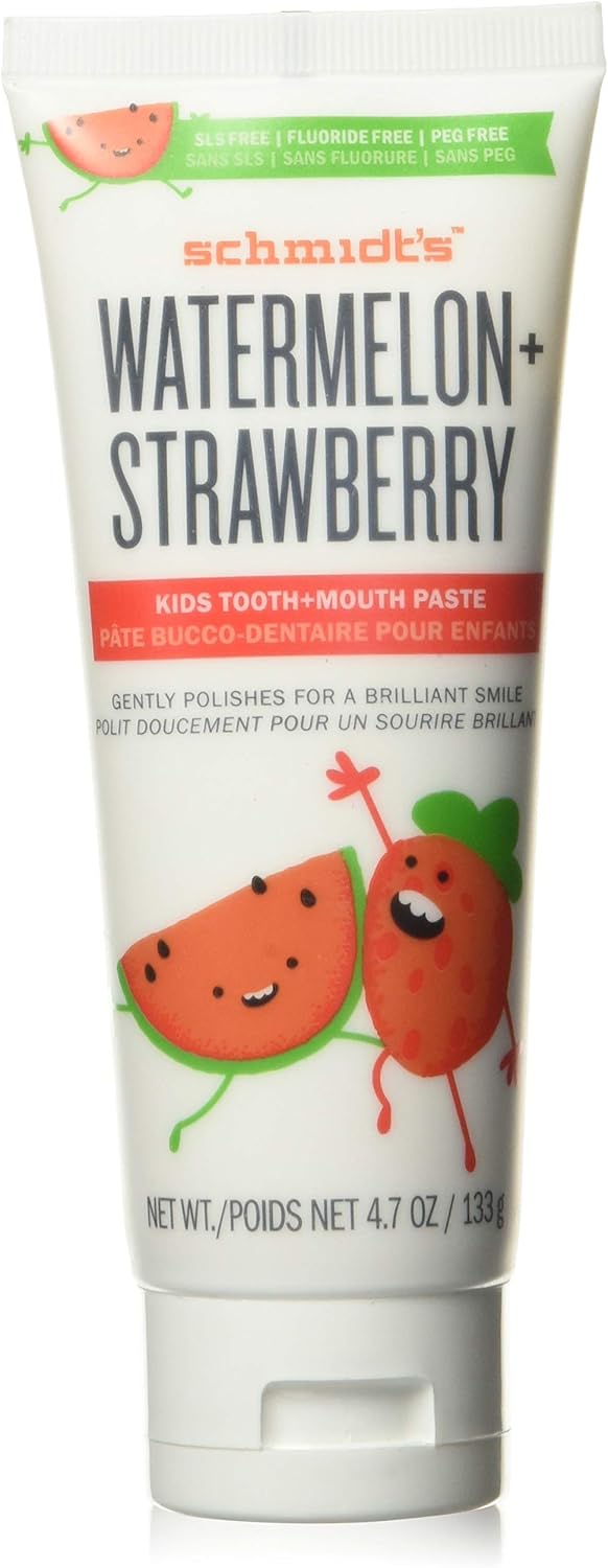 Amazon.com: Schmidts Deodorant, Toothpaste Kids Watermelon Strawberry ...